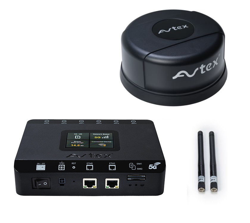 Avtex WiFi AMR105X 5G for Motorhomes & Caravans - Black | PRIMA Leisure