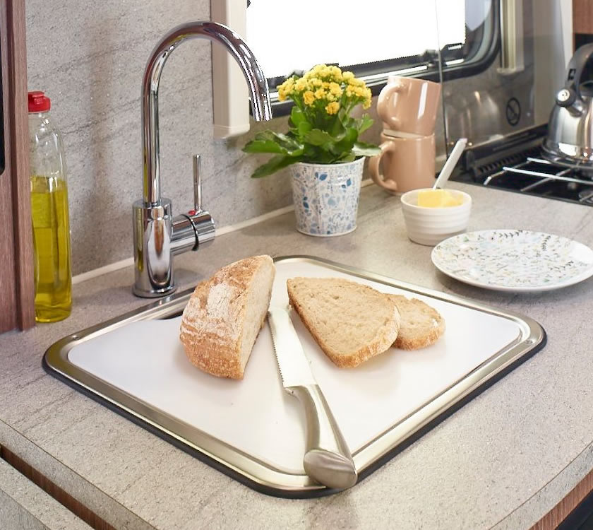 Sink cover cutting board store