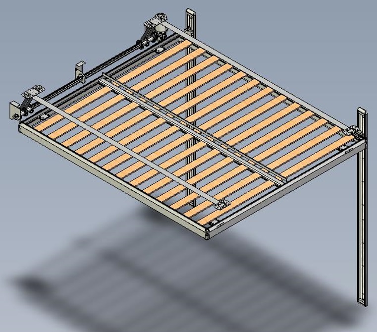 EV1 1600mm DROP DOWN BED MECHANISM WITH FRAME | PRIMA Leisure